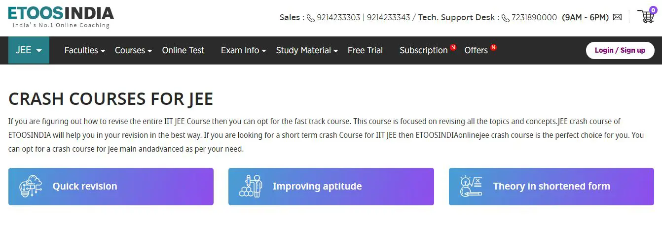 Best Crash Courses for JEE