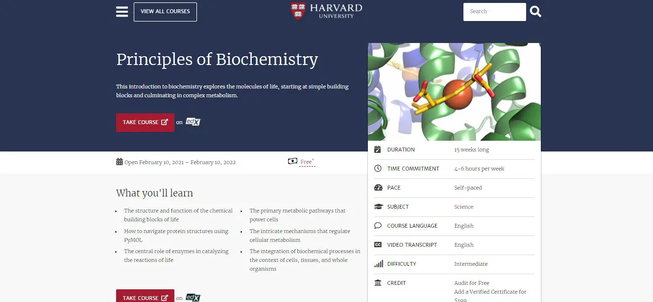 Best Online Biochemistry Courses