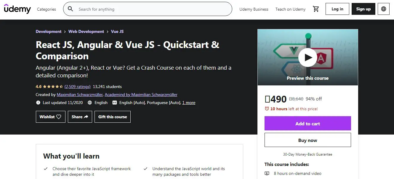 Best Vue Js Courses